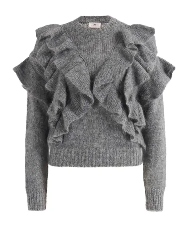 Elisabetta Franchi Ruffled Knit Sweater