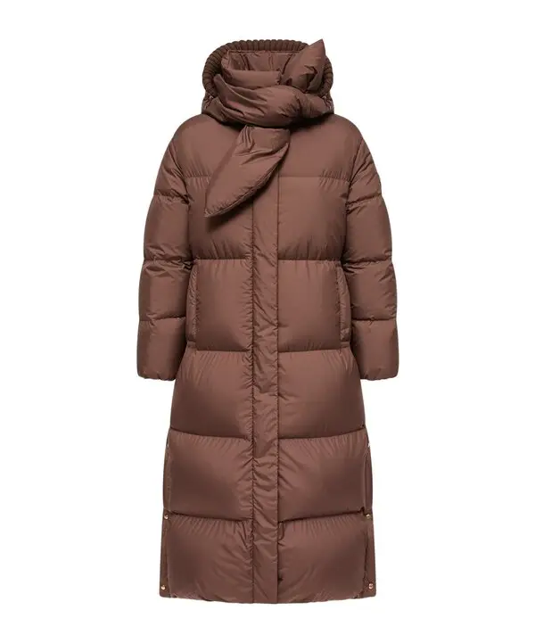 Moncler Ornement Hooded Long Down Jacket