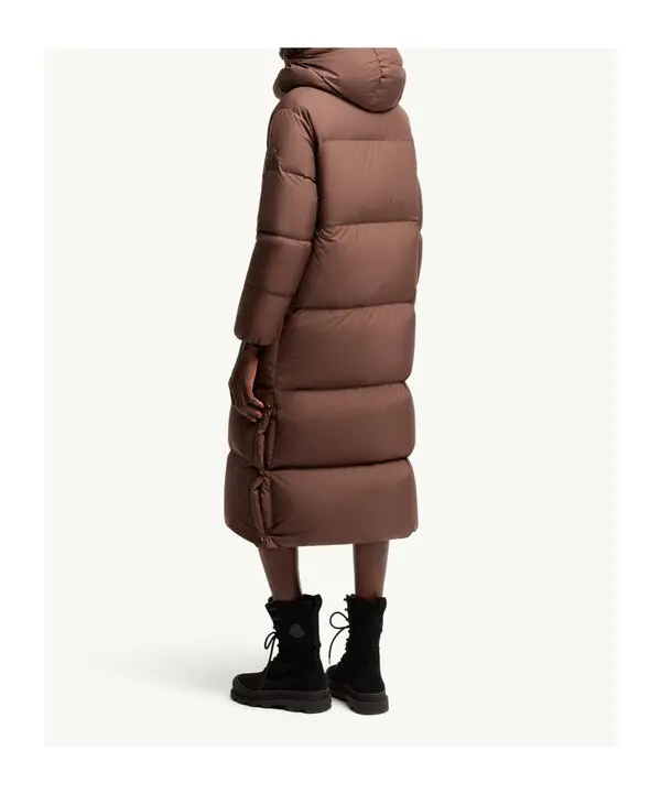 Moncler Ornement Hooded Long Down Jacket