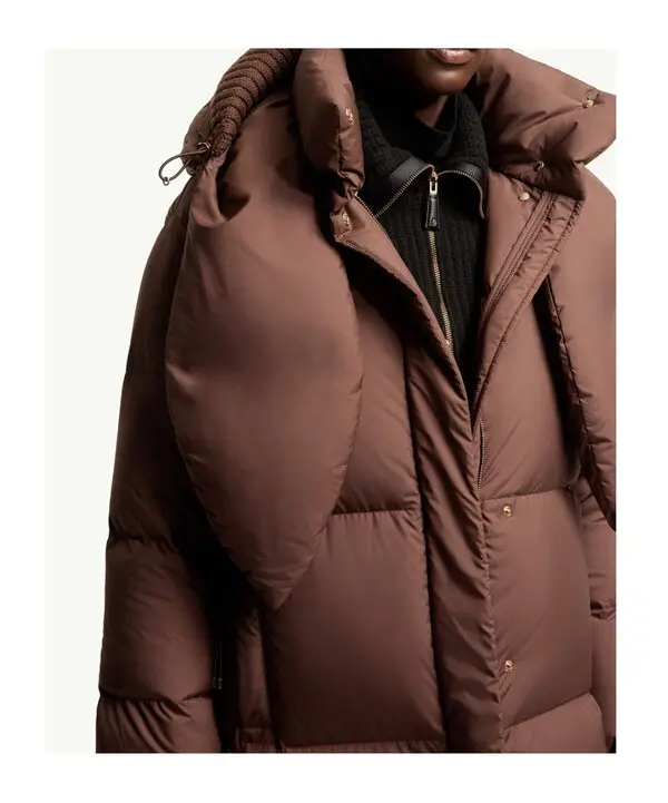 Moncler Ornement Hooded Long Down Jacket
