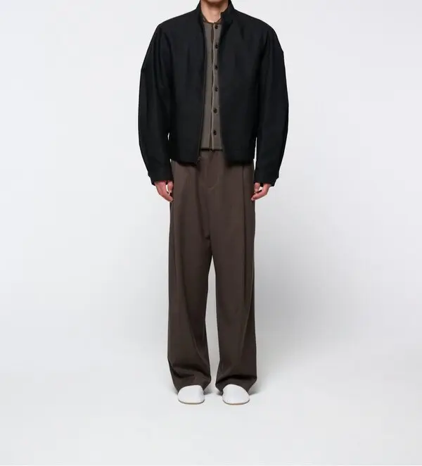 AMOMENTO Curved-sleeve Cotton Jacket