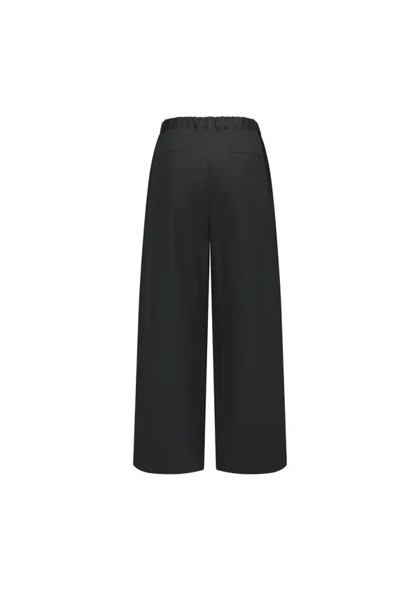 AMOMENTO Two-tuck Wide-leg Trousers