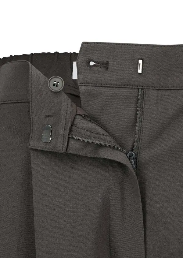 AMOMENTO Double-pleated Wide-leg Trousers