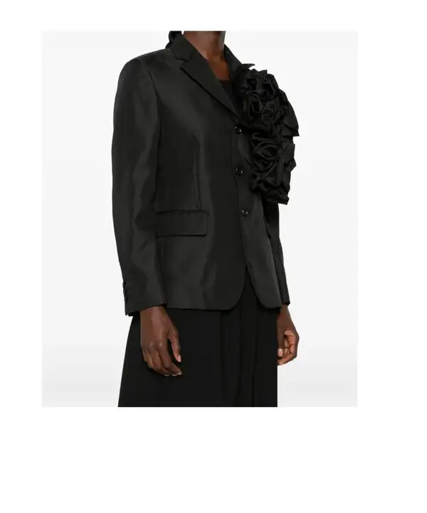 Comme Des Garçons Floral-print Blazer