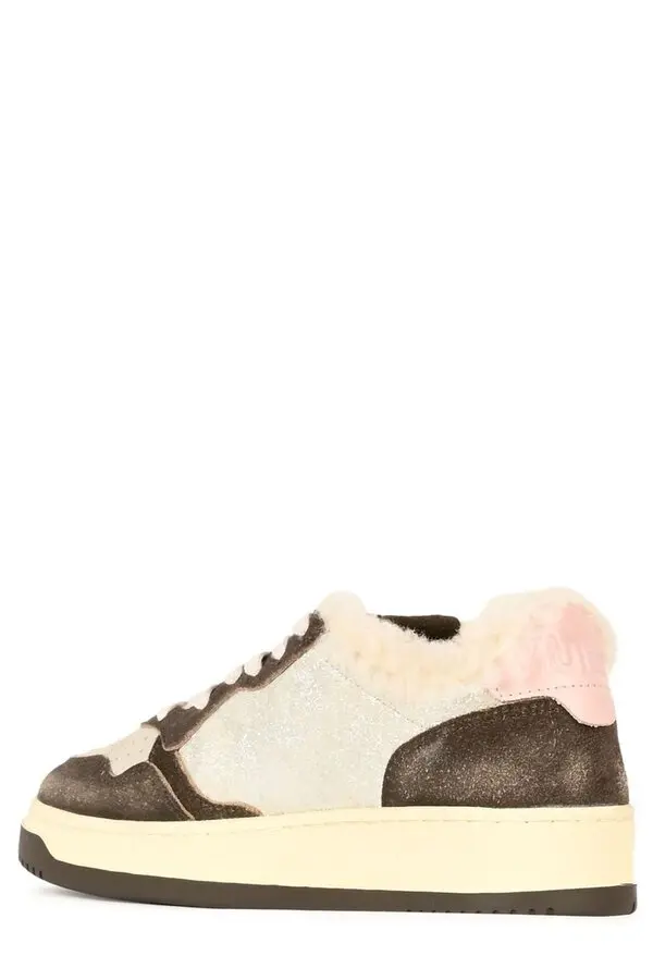 AUTRY Shearling Trim Low-top Sneakers