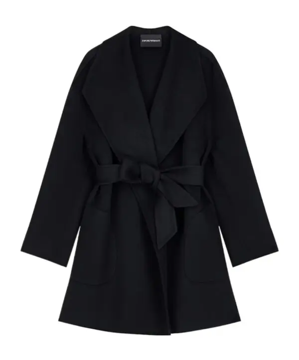 Emporio Armani Blouson Jacket In Wool And Cashmere With Wide Lapels