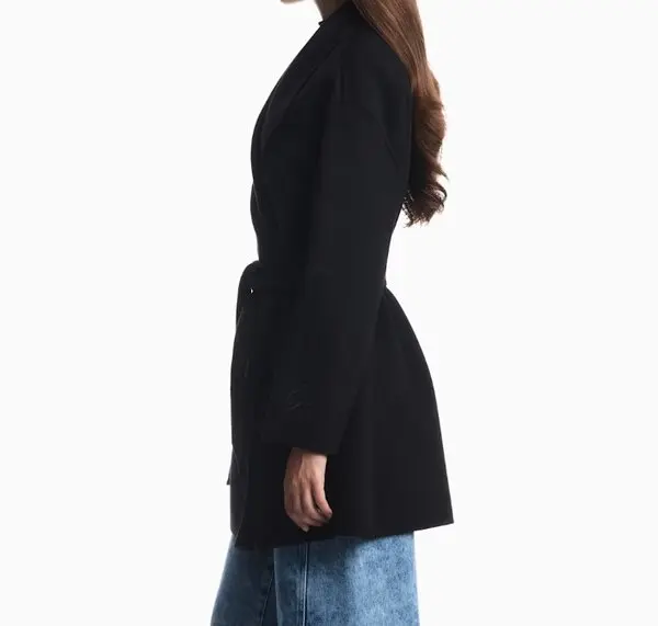 Emporio Armani Blouson Jacket In Wool And Cashmere With Wide Lapels