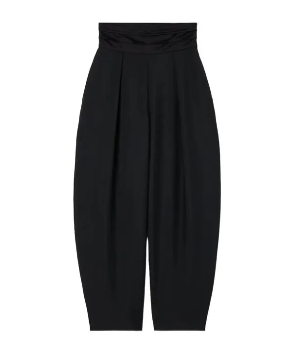 RÓHE Pleated Satin-waistband Trousers