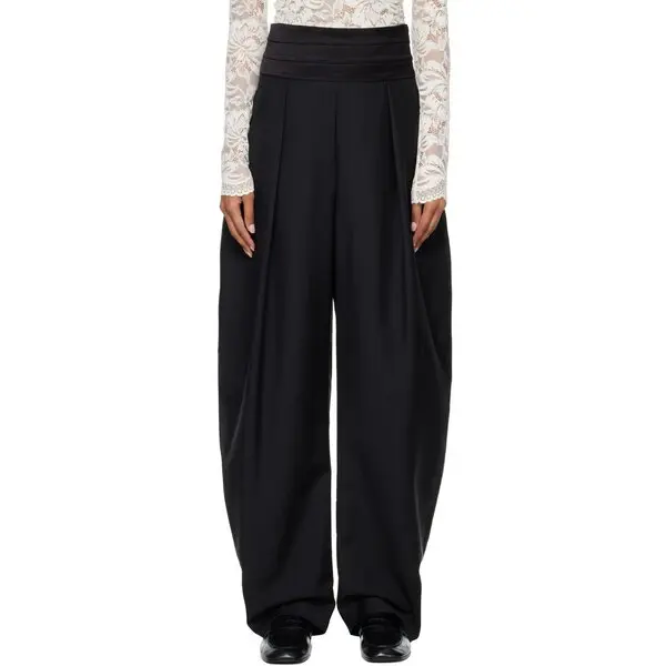 RÓHE Pleated Satin-waistband Trousers