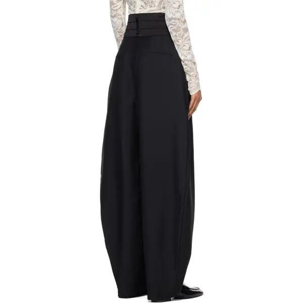 RÓHE Pleated Satin-waistband Trousers