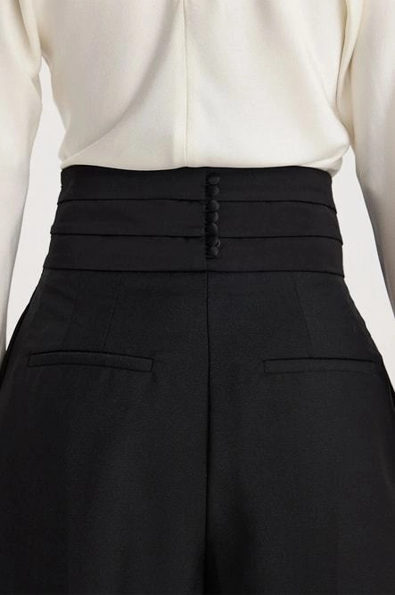 RÓHE Pleated Satin-waistband Trousers