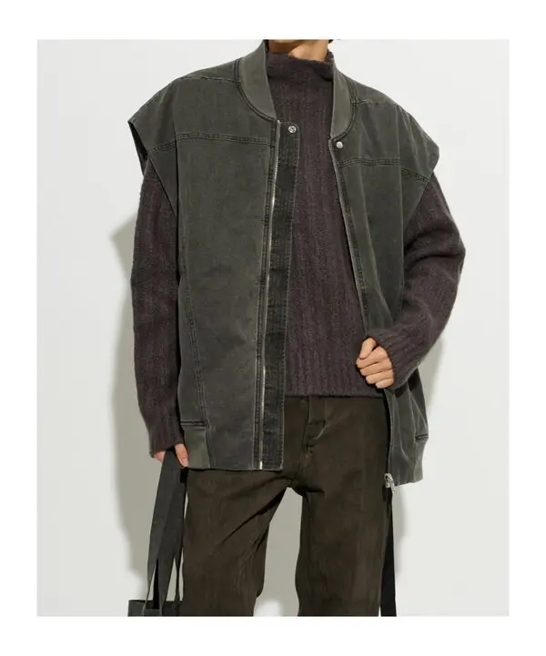 Rick Owens Oversized Denim Vest