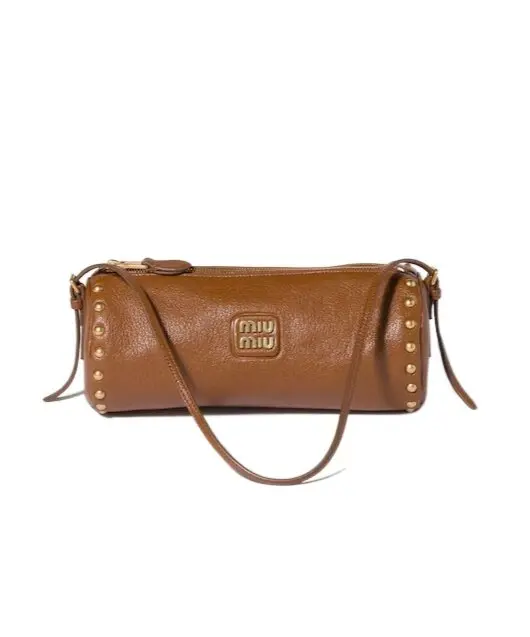 Miu Miu Leather Pouch - Brandy