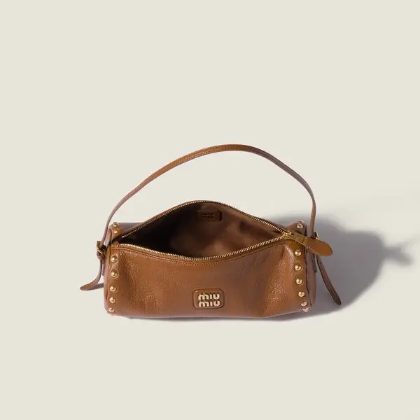 Miu Miu Leather Pouch - Brandy