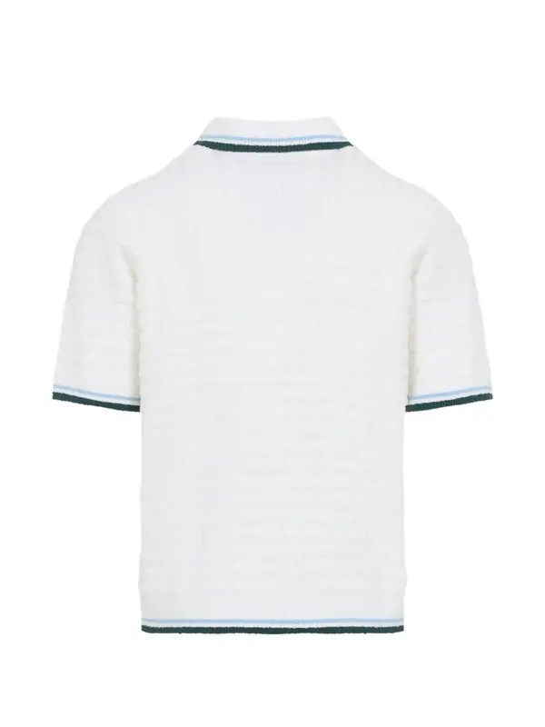 Casablanca Textured-knit Polo Shirt