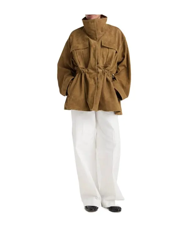 RÓHE Sculptural Suede Jacket