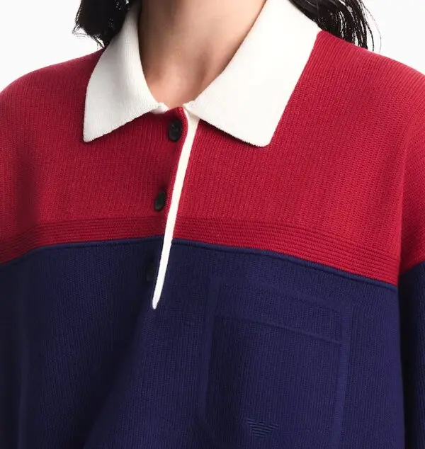 Emporio Armani Boteh Capsule Collection Polo-collar Jumper