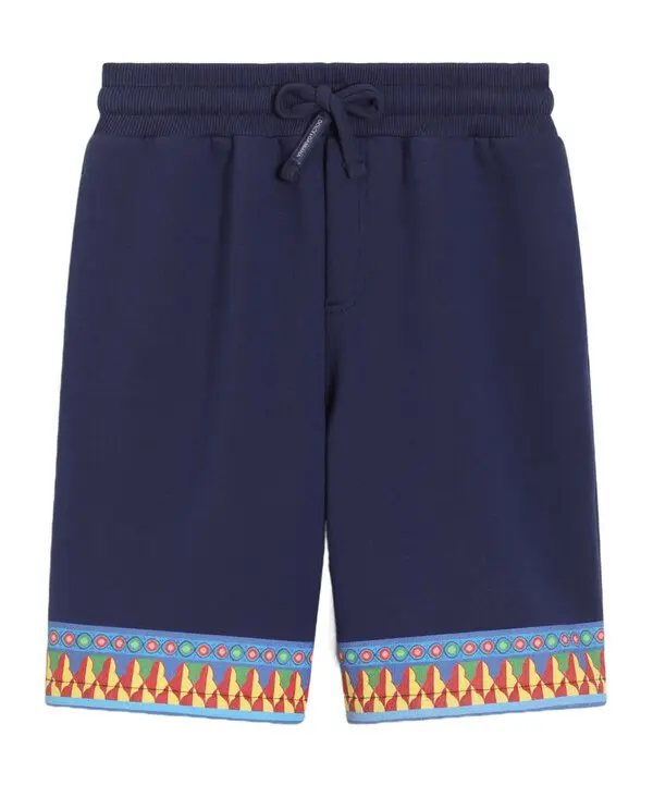 Dolce & Gabbana Carretto-print Fleece Bermuda Shorts