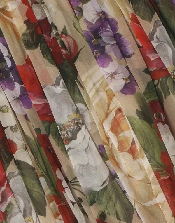 Dolce & Gabbana Floral Pleated Skirt