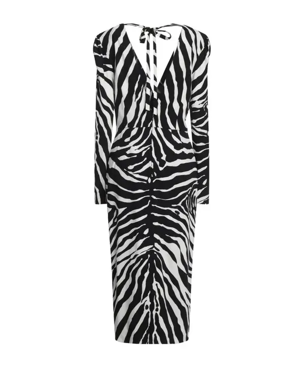 Dolce & Gabbana Sexy Bodycon Zebra-striped Dress
