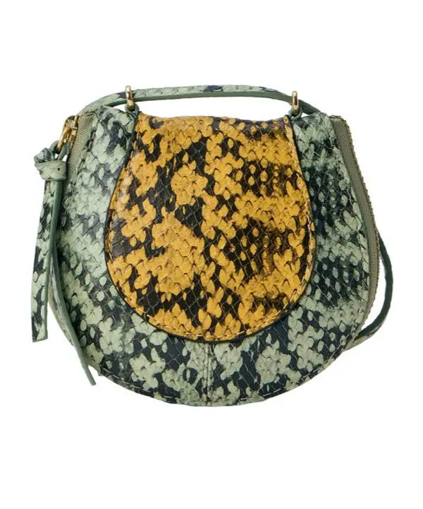 Dries Van Noten Embossed Leather Crossbody Bag - Green