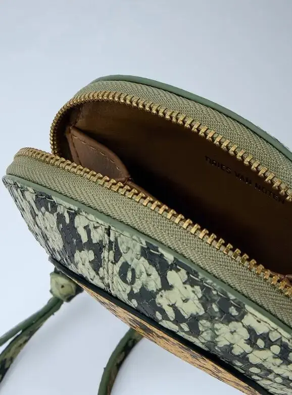 Dries Van Noten Embossed Leather Crossbody Bag - Green