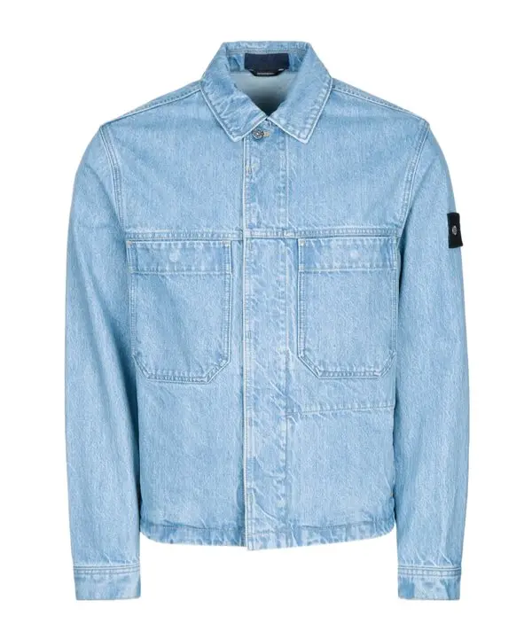 Stone Island Logo Patch Denim Jacket