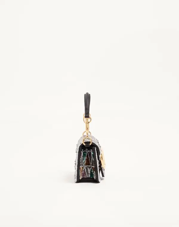 Valentino Garavani Locò Small Embroidered Shoulder Bag