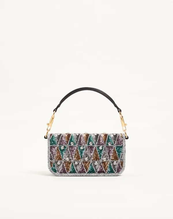 Valentino Garavani Locò Small Embroidered Shoulder Bag