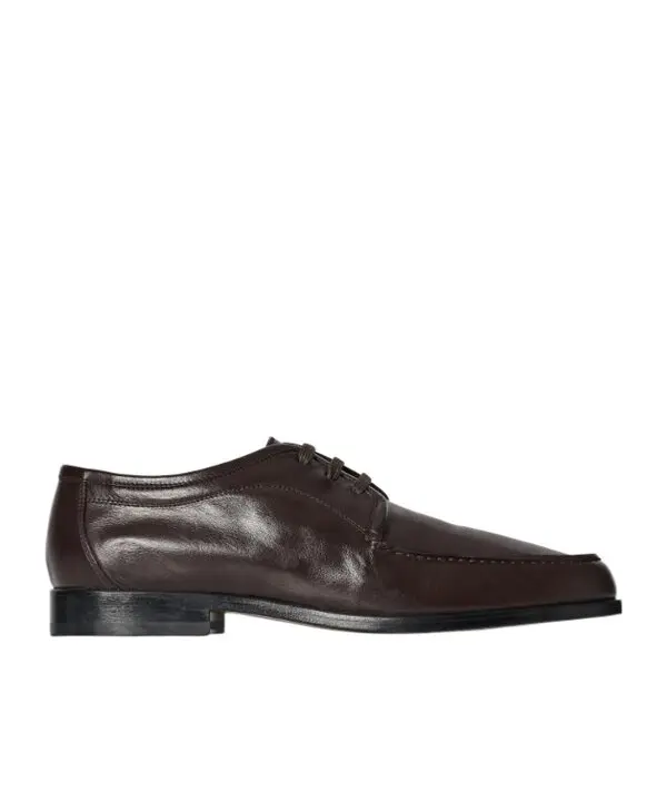THE ROW Nino Derby Shoe - Deep Brown