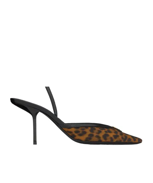Saint Laurent Folie Slingback Pumps In Grosgrain