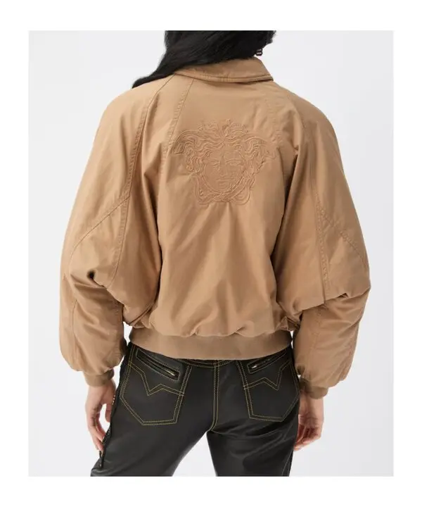 Versace Embroidered Cotton-gabardine Blouson