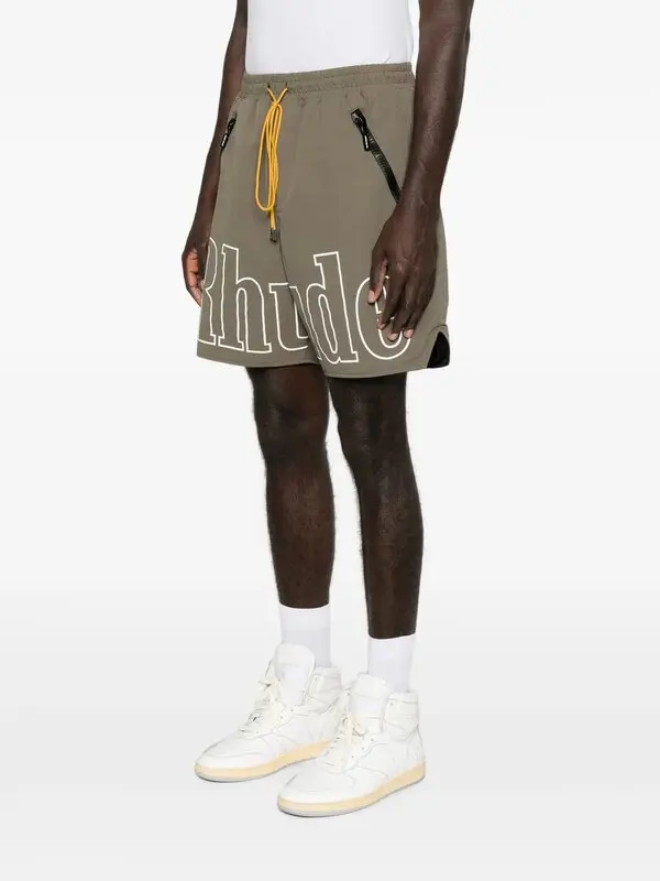 Rhude Logo-print Drawstring Shorts
