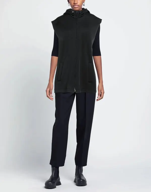 Max Mara Minimalist Sleeveless Hooded Jacket