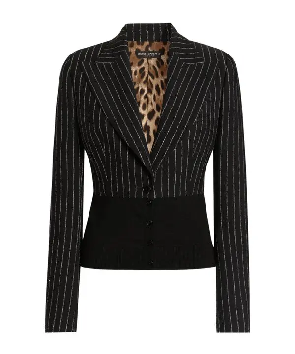 Dolce & Gabbana Dolce Gabbana Pinstriped Jacket - Multicolor