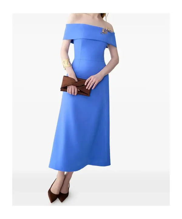 Carolina Herrera Off-shoulder A-line Midi Dress