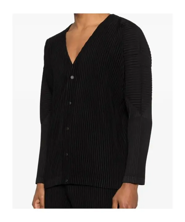 Issey Miyake Basics Buttoned Pleated T-shirt