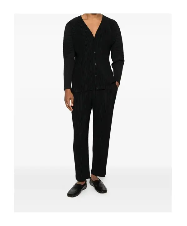 Issey Miyake Basics Buttoned Pleated T-shirt