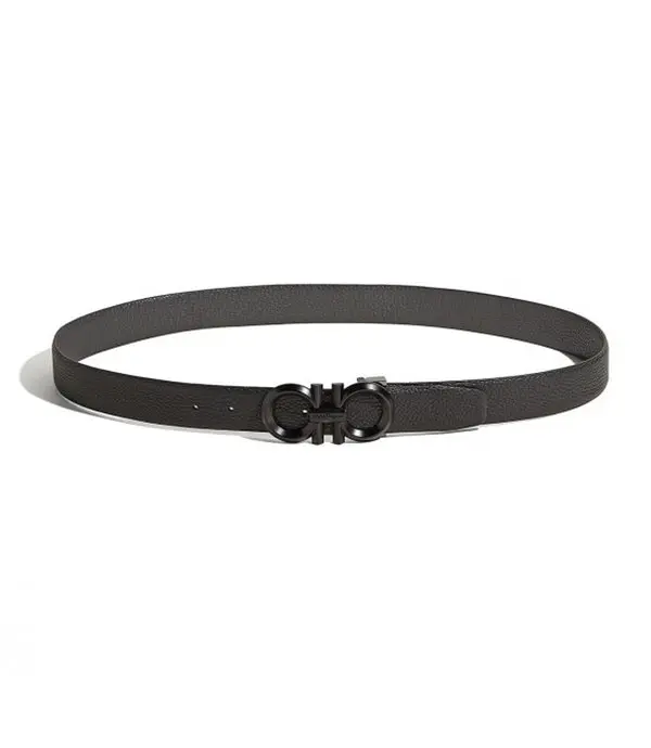 FERRAGAMO Logo Buckle Belt - Black