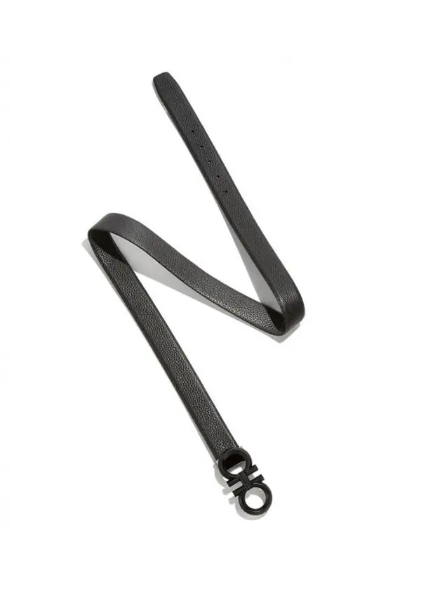 FERRAGAMO Logo Buckle Belt - Black
