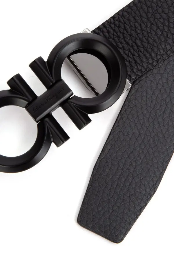 FERRAGAMO Logo Buckle Belt - Black