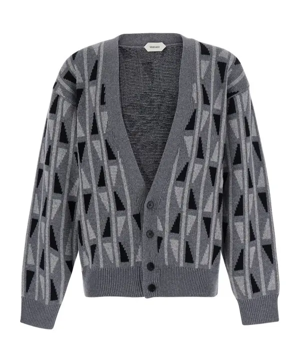 Versace Geometric-pattern Cardigan