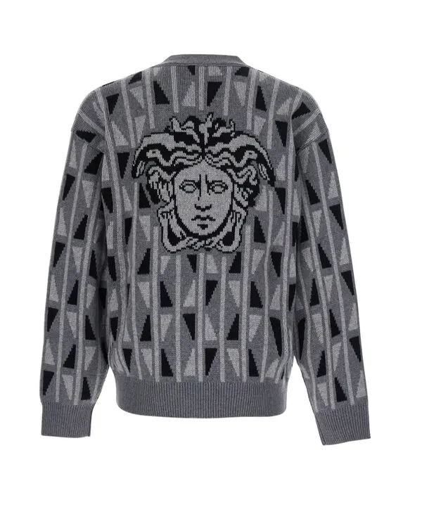 Versace Geometric-pattern Cardigan