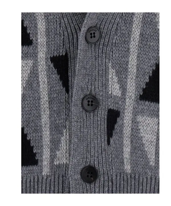 Versace Geometric-pattern Cardigan