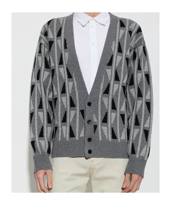 Versace Geometric-pattern Cardigan
