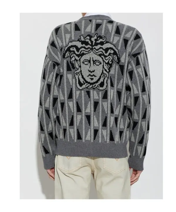Versace Geometric-pattern Cardigan