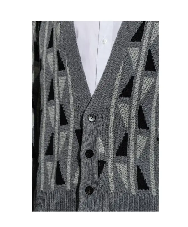 Versace Geometric-pattern Cardigan