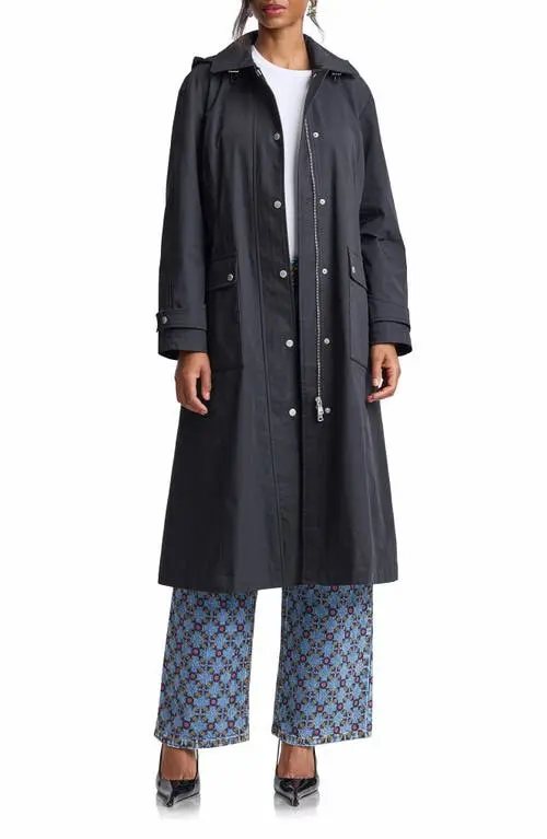 Avec Les Filles Swing Rain Trench Coat