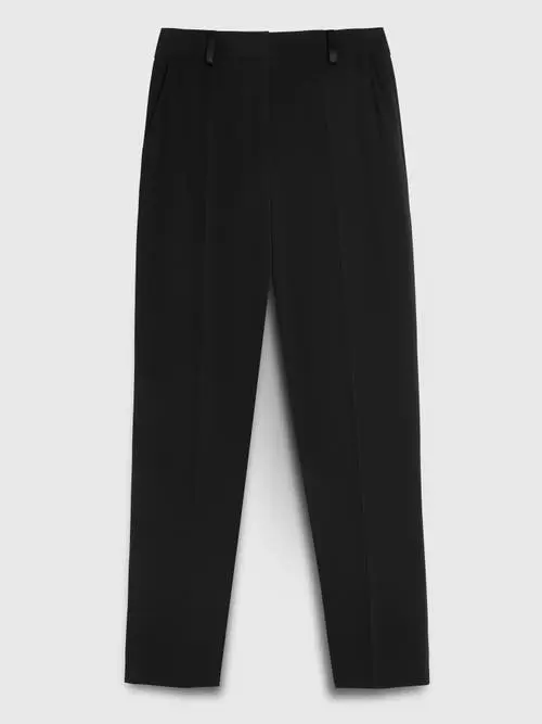 The Fold Tavira Clever Crepe Slim Trousers - Black
