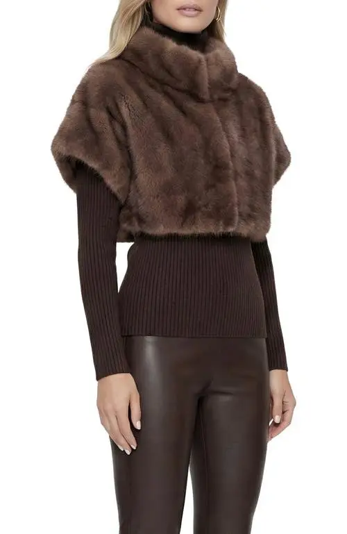 LYLA GRANT Fur-free Sable Bolero